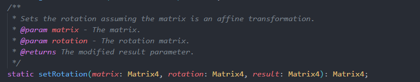 A Bug About The Setrotation Method In The Matrix4 Class Lacks The Result Parameter · Issue 7118