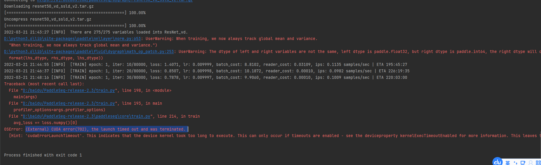 Bug External Cuda Error702 The Launch Timed Out And Was Terminated · Issue 1898