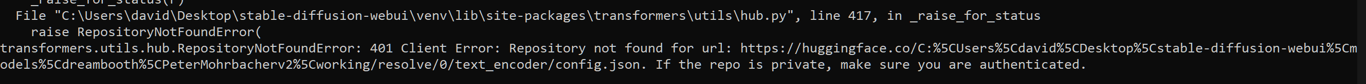 Dreambooth failing with Tokenizer paths, as well as not creating ...