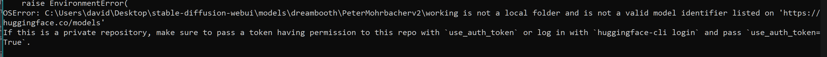 Dreambooth Failing With Tokenizer Paths As Well As Not Creating Subdirectories In Working