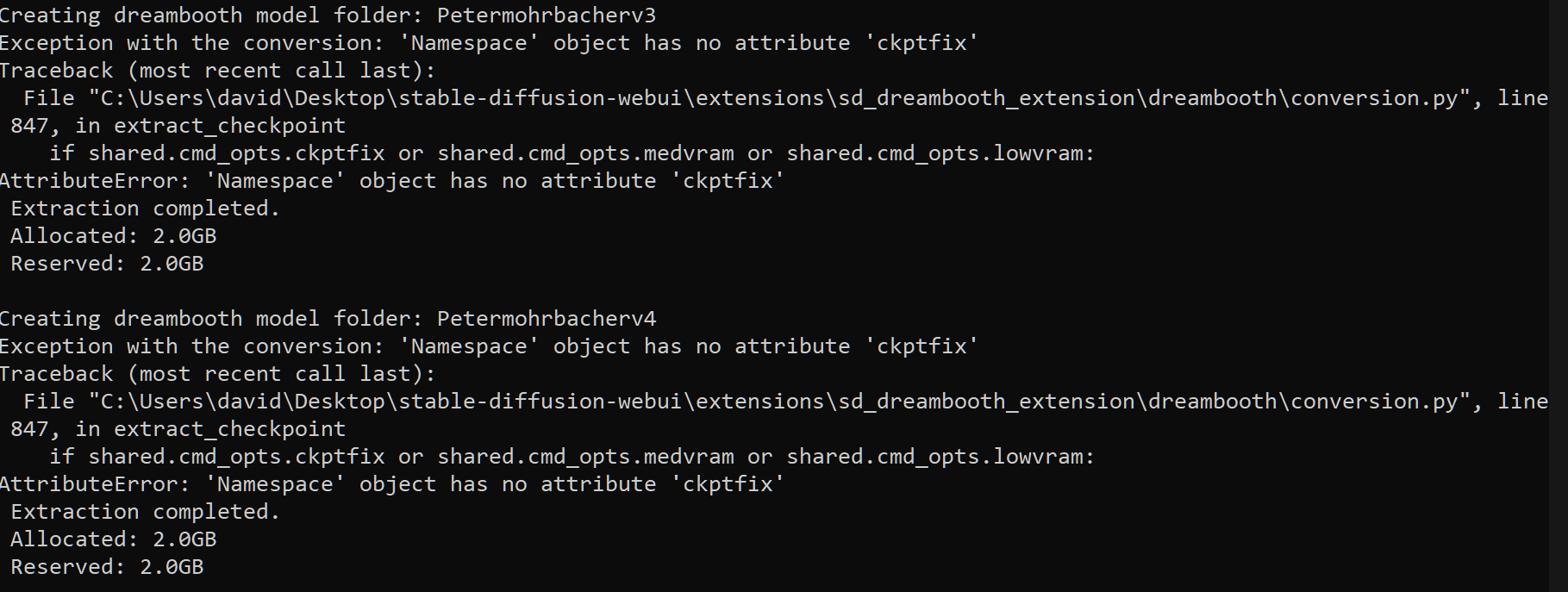 Dreambooth failing with Tokenizer paths, as well as not creating subdirectories in working ...