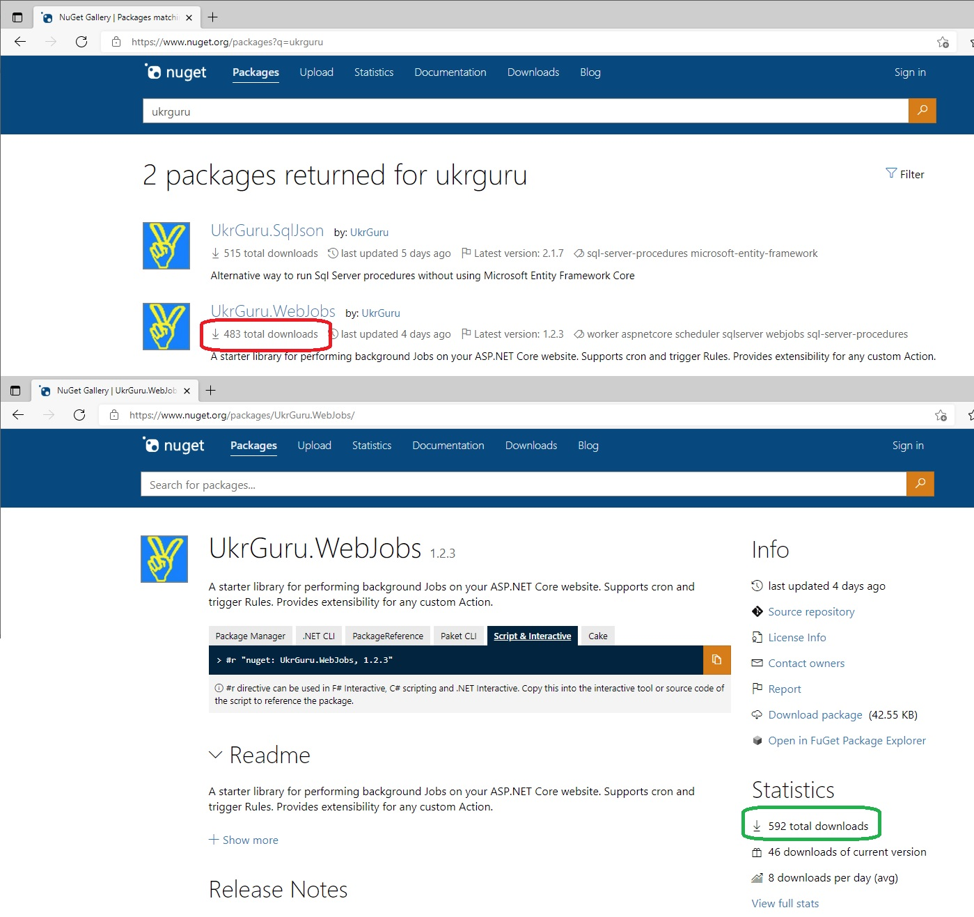 Total downloads bug in packages page · Issue #8626 · NuGet/NuGetGallery · GitHub