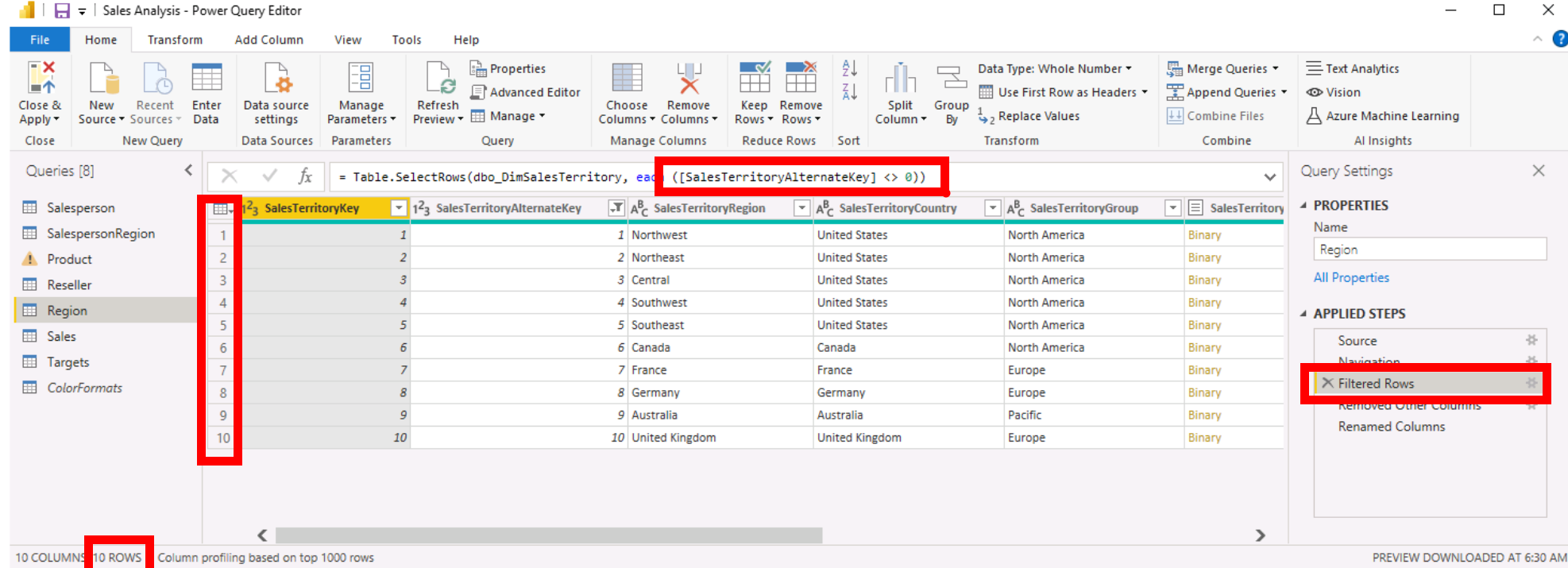 Region with 10 or 11 rows (Corporate HQ has been removed from the lab?) · Issue #111 ...