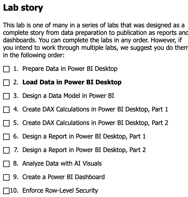Remove list of 10 labs from the lab story · Issue #130 · MicrosoftLearning/PL-300-Microsoft ...