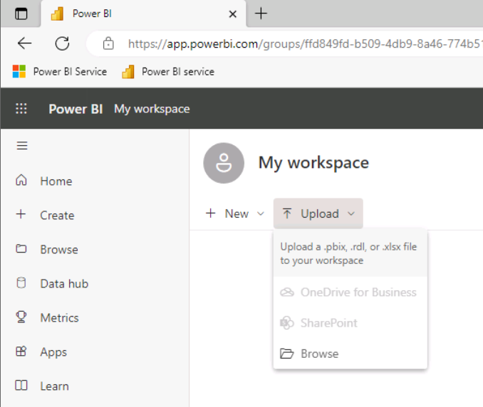 [BUG] (Non-breaking) (Get Data option is not available anymore in Power BI service) · Issue #158 ...