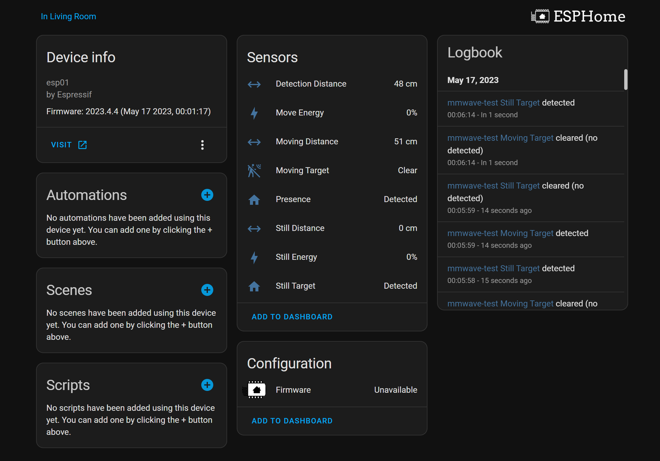 GitHub - WaarlandIT/ESPHOME-MMW: ESPHome Millimeter Wave presence sensor