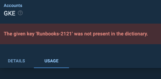 Account Usages Error When Used In A Runbook Execution For A Role · Issue 6571 · Octopusdeploy