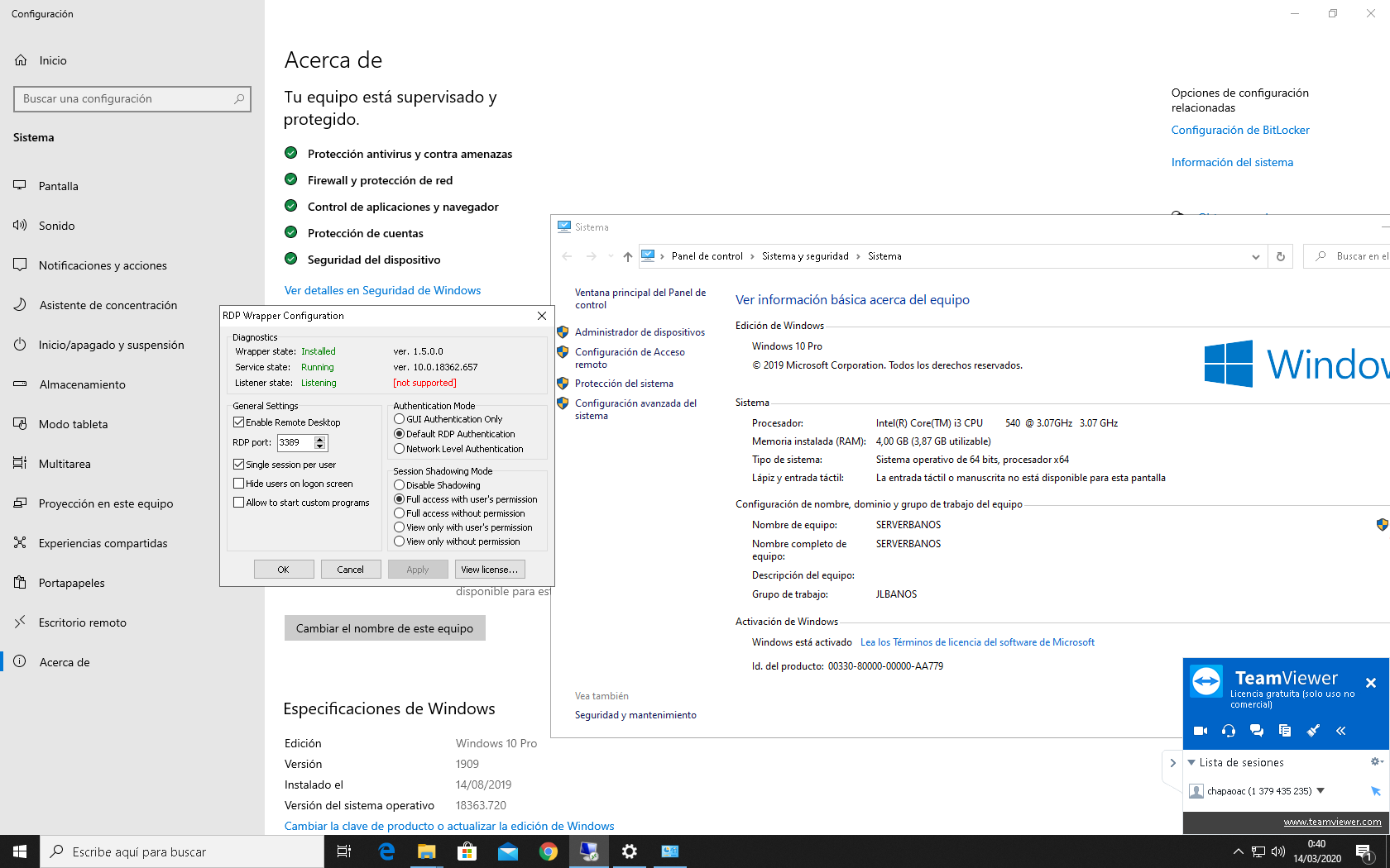 Not working on Windows 10 Pro v1903 · Issue #837 · stascorp/rdpwrap ...
