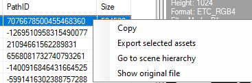 Copying pathID from context menu · Issue #594 · Perfare/AssetStudio ...