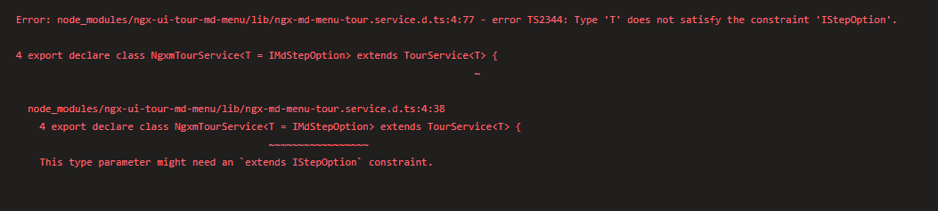 Build Error With Ngx Ui Tour Md Menu When Triggering Angular Build