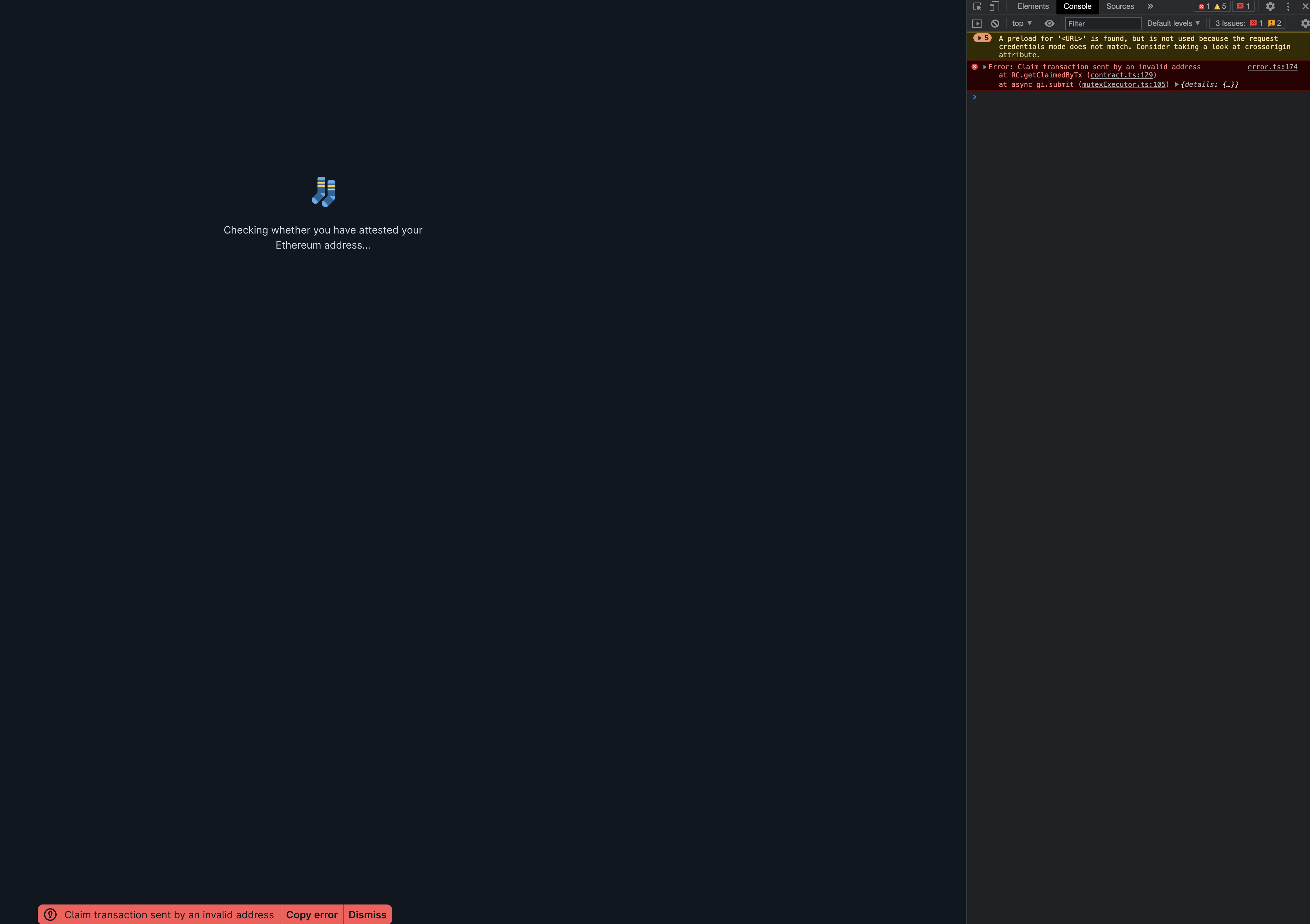 Claim transaction sent by an invalid address · Issue #2158 · radicle-dev/radicle-upstream · GitHub