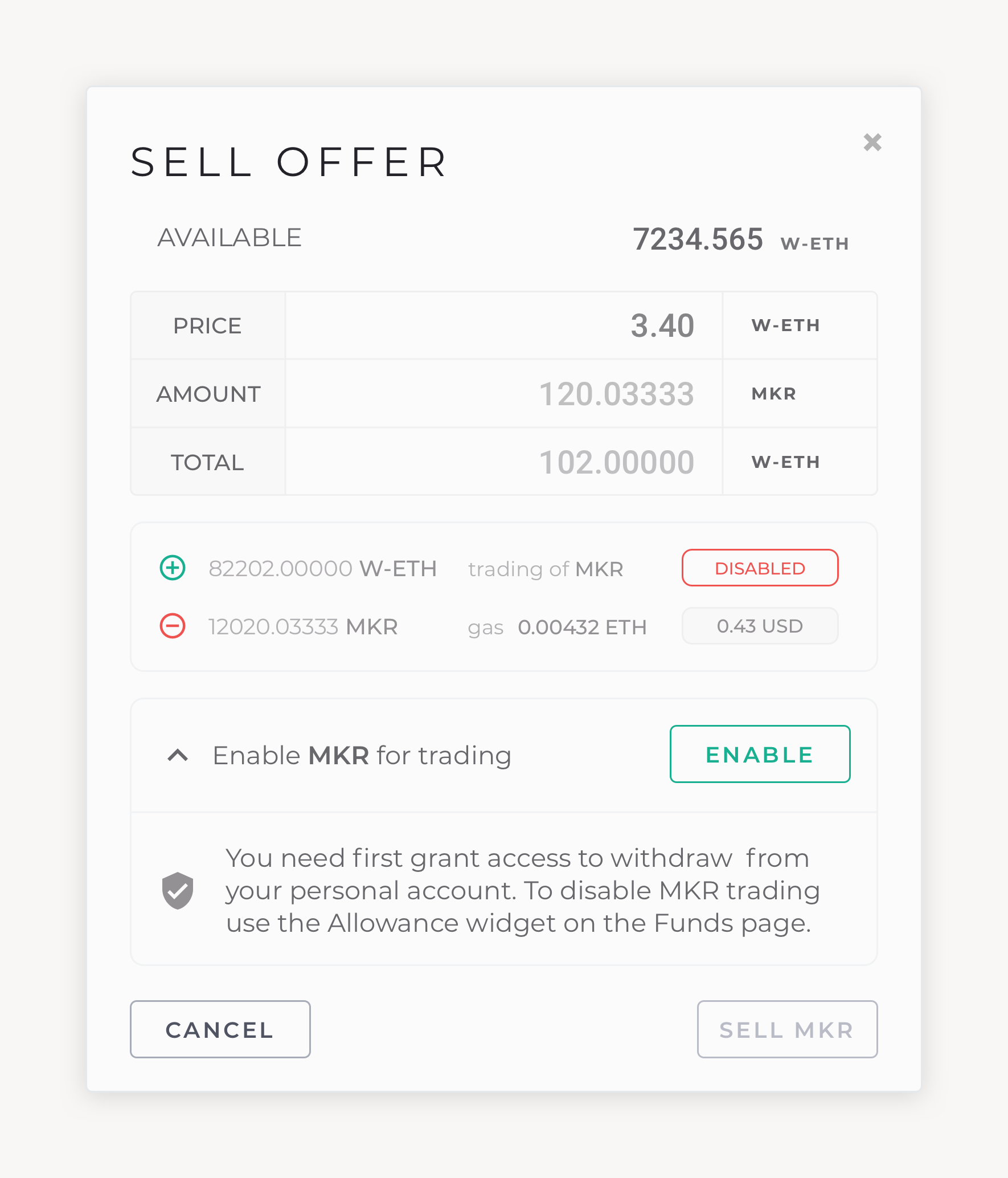 Buy/Sell modal redesign for the new allowance approach · Issue #46 · OasisDEX/oasis-react · GitHub