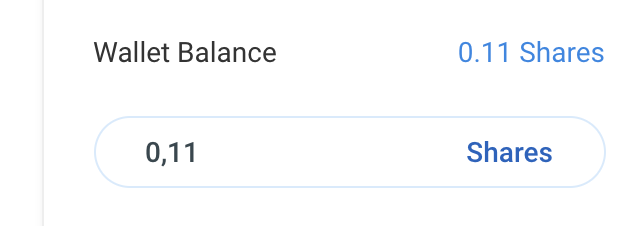 If user clicks on wallet balance fill the inputfield with 2 decimals number instead of 18 ...