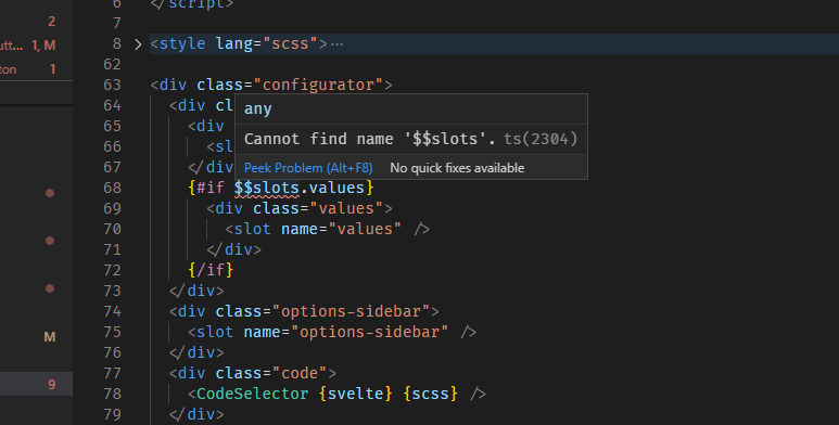 Cannot Find Name Slots · Issue 617 · Sveltejslanguage Tools · Github