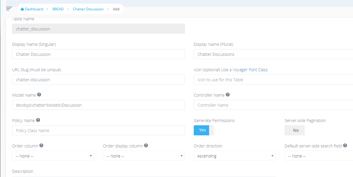 Trying To Integrate Voyager With Chatter But I Get An Error To Create Chatter Discussion Bread