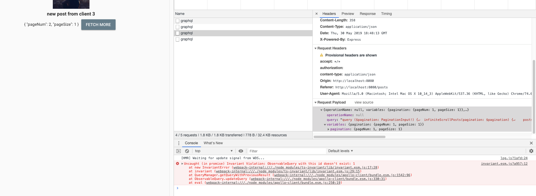 FetchMore calling backend twice and ObservableQuery with this id doesn't exist: 7 · Issue #636 ...
