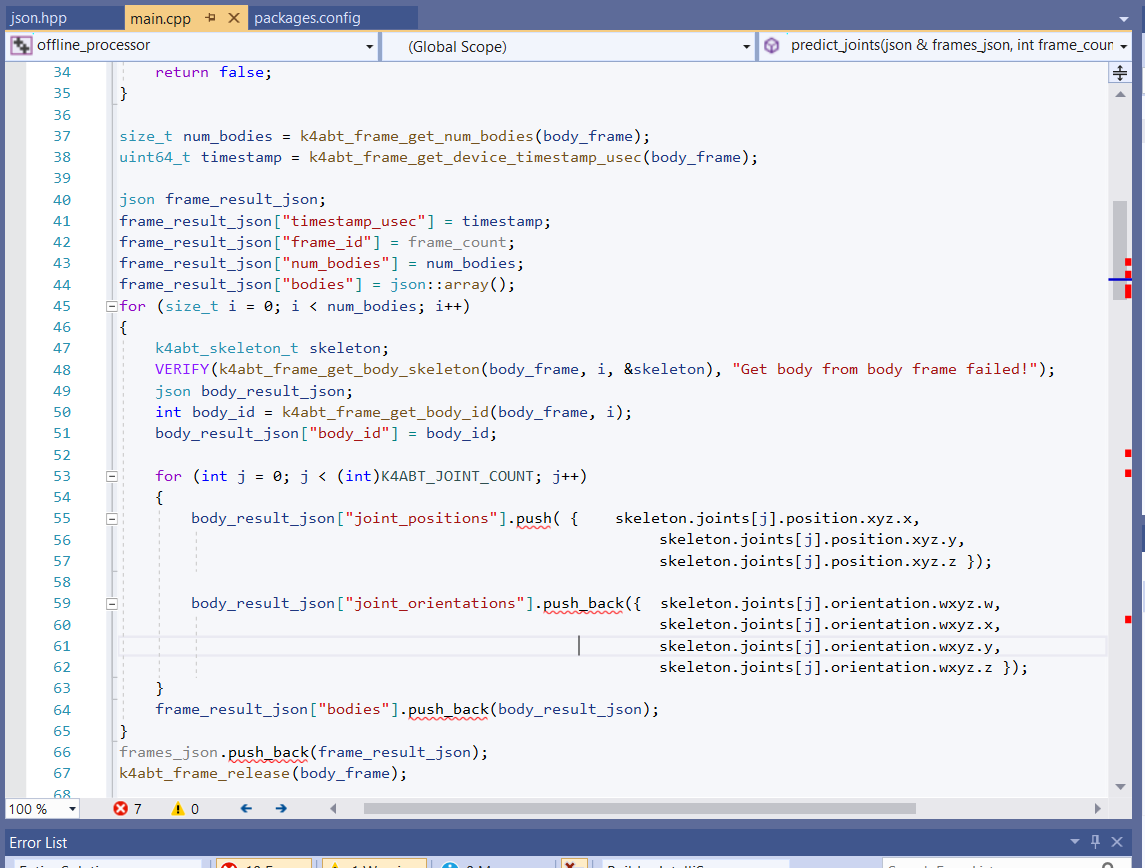 Problems When Build The Azure Kinect Body Tracking Offline Processor · Issue 920 · Microsoft 