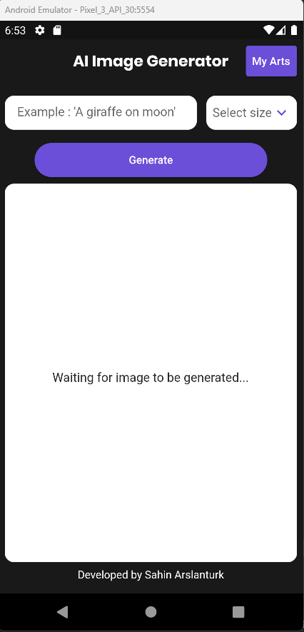 GitHub - sahinarslanturk/AIImageGenerator
