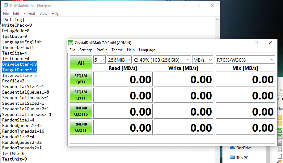CrystalDiskMark 7.0h does not read TargetPath or DriveLetter through ...