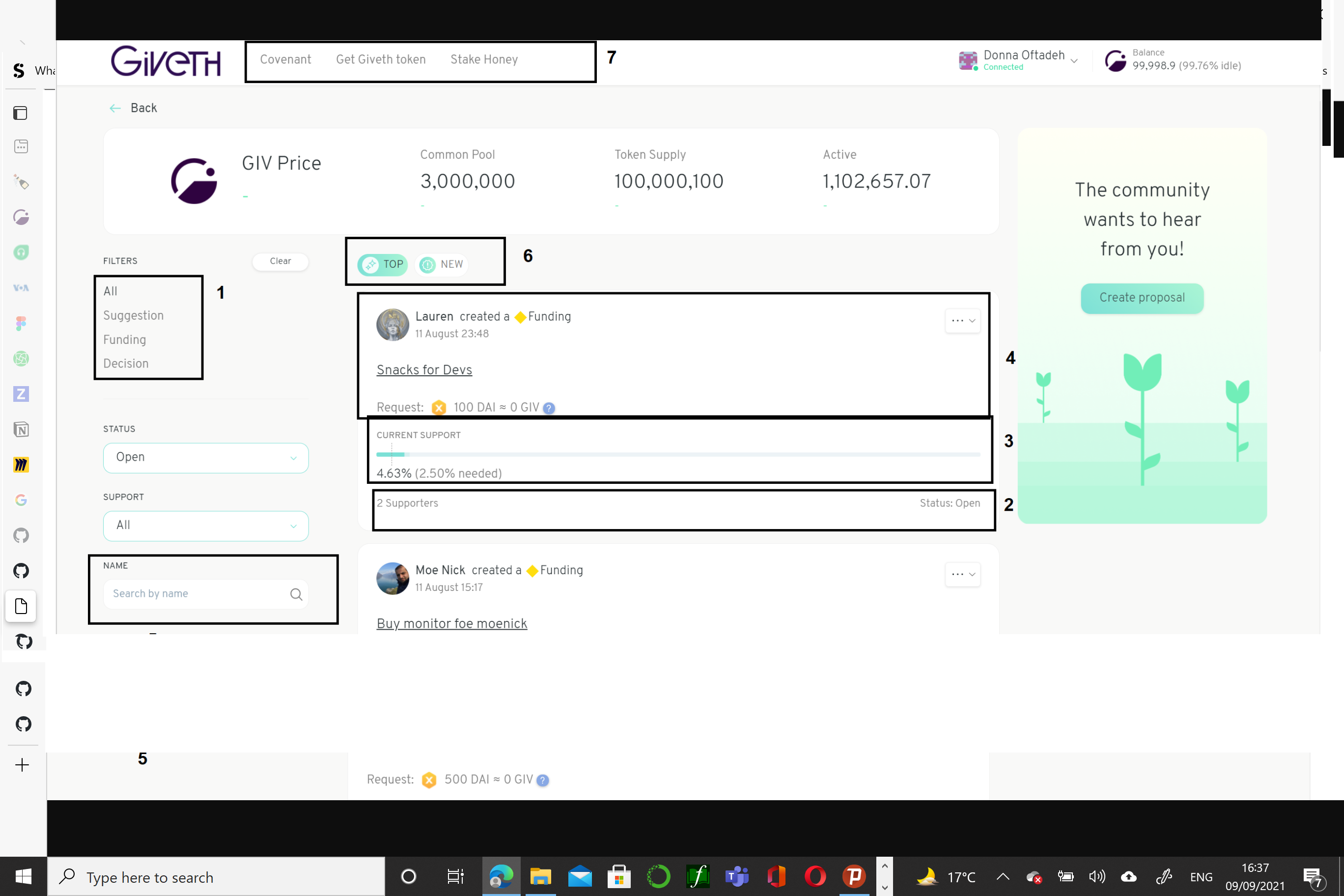 GIVGarden page - improvements on UX #294 · Issue #349 · 1Hive/gardens · GitHub