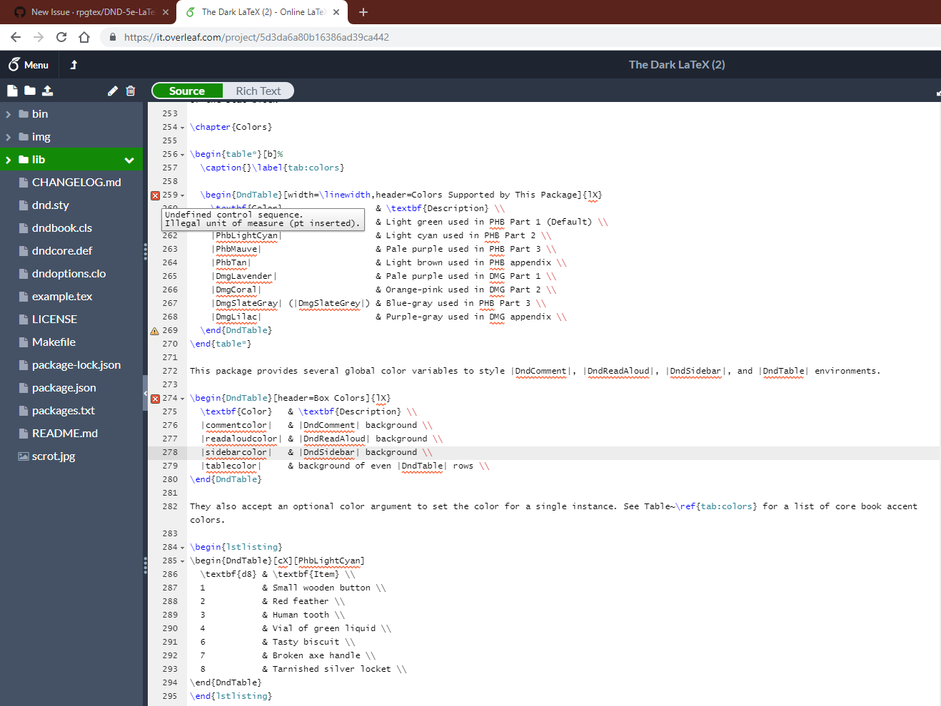 Problems with Overleaf and "DnD"-commands · Issue #226 · rpgtex/DND-5e ...