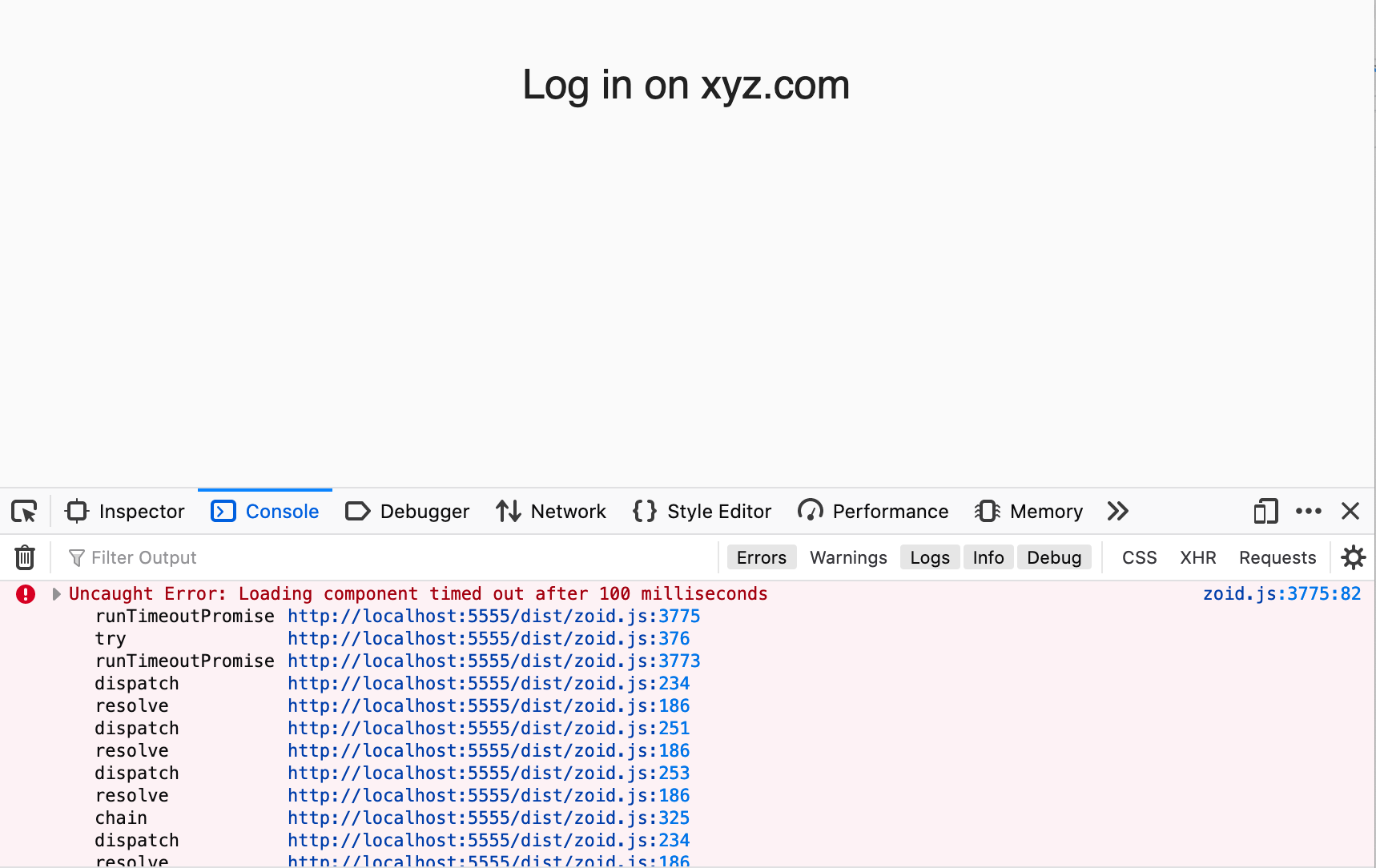 No ack for postMessage initChild() · Issue #317 · krakenjs/zoid · GitHub