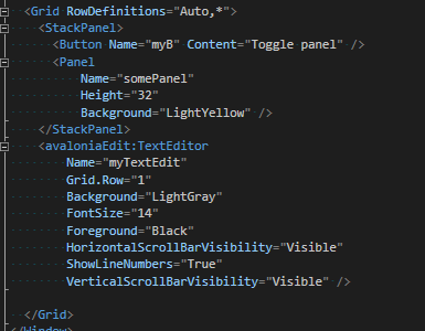 Incorrect behaviour of AvaloniaEdit when hiding external control with IsVisible = false · Issue ...