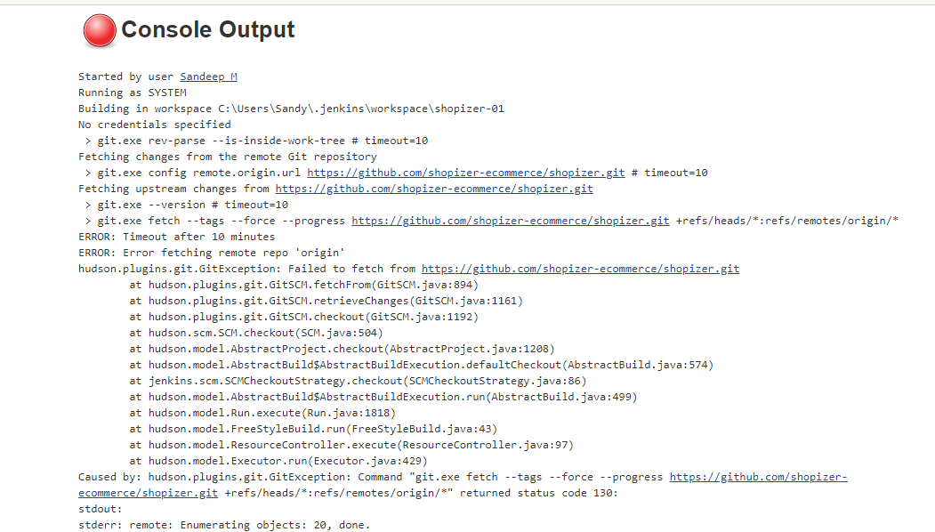Hi, Can anyone help, as I am Unable to Build Shopizer Application with Jenkins · Issue #598 · QT ...