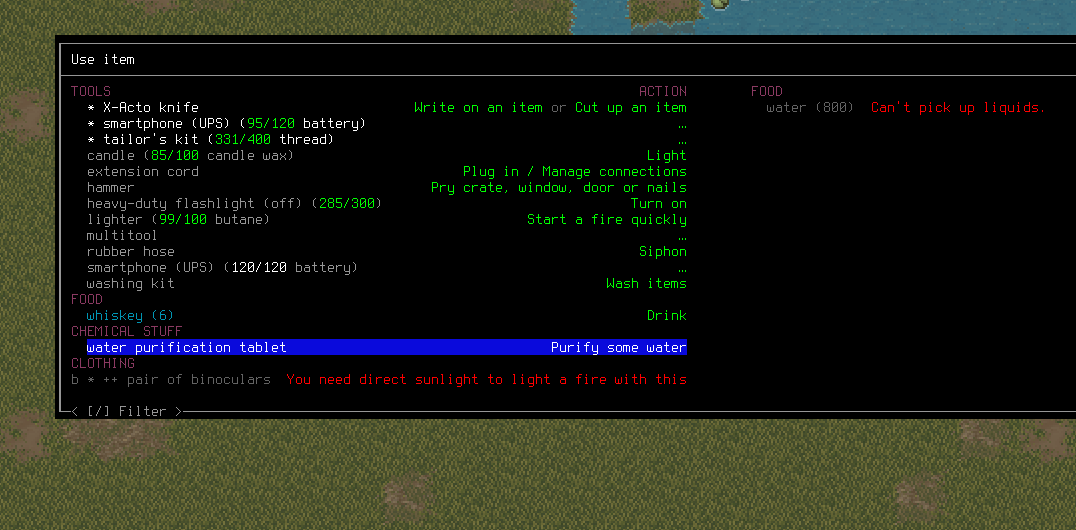 Overpowered Water Purification Tablets · Issue #67551 · CleverRaven/Cataclysm-DDA · GitHub