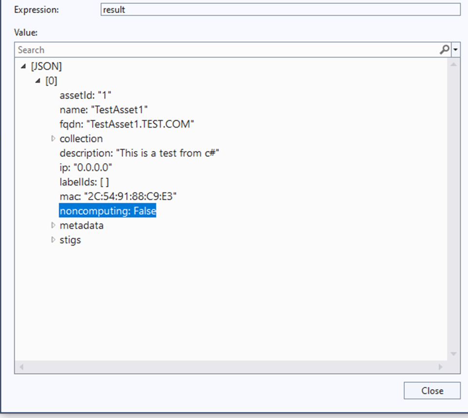 BUG: When using the API to get an asset, the noncomputing attribute is not valid · Issue #680 ...