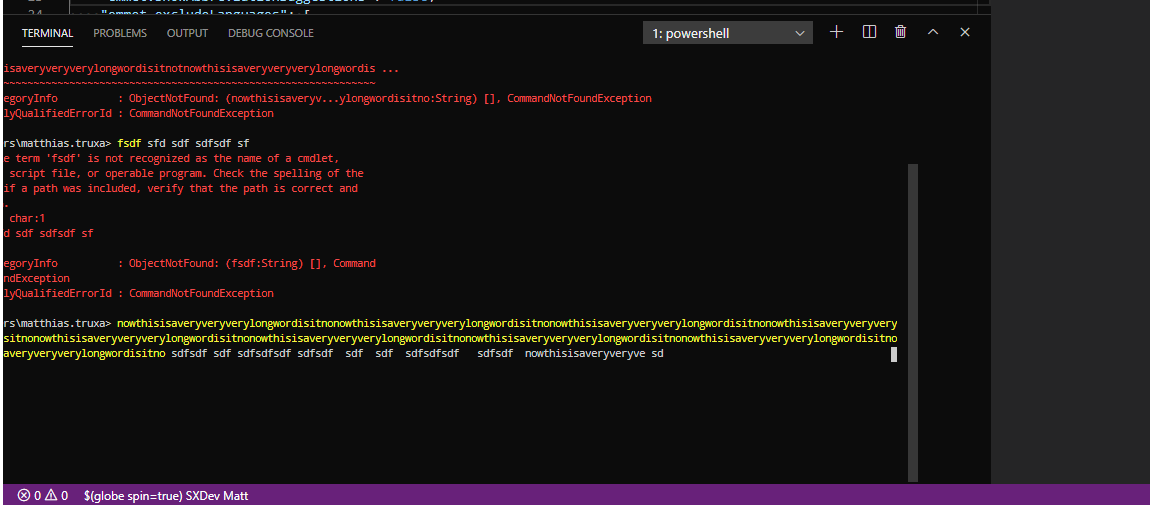 Terminal not filling whole height after spacebar (word-wrap issue) · Issue #108958 · microsoft ...