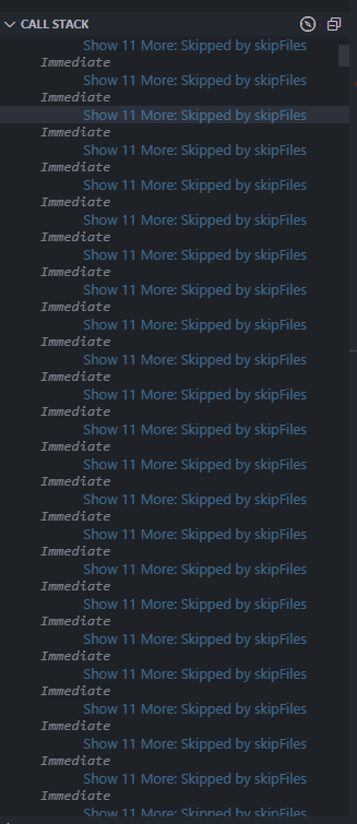 Hide "immediate" from stack frame list between two skipped frames · Issue #1317 · microsoft ...
