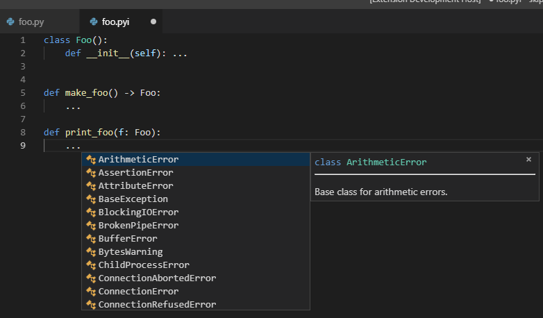 Typing an ellipsis should not show completion · Issue #927 · microsoft/python-language-server ...