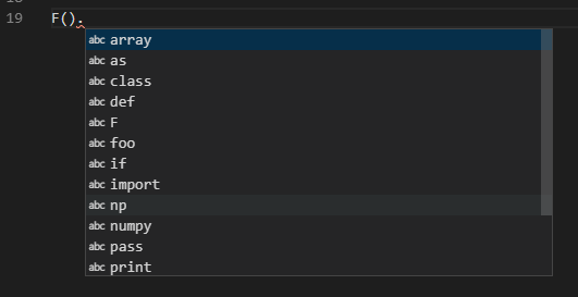 No completions directly after `.` · Issue #369 · microsoft/pyright · GitHub