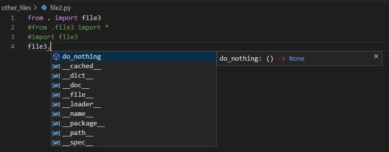 Specifc relative import statement causing issues with VSC highlighting ...