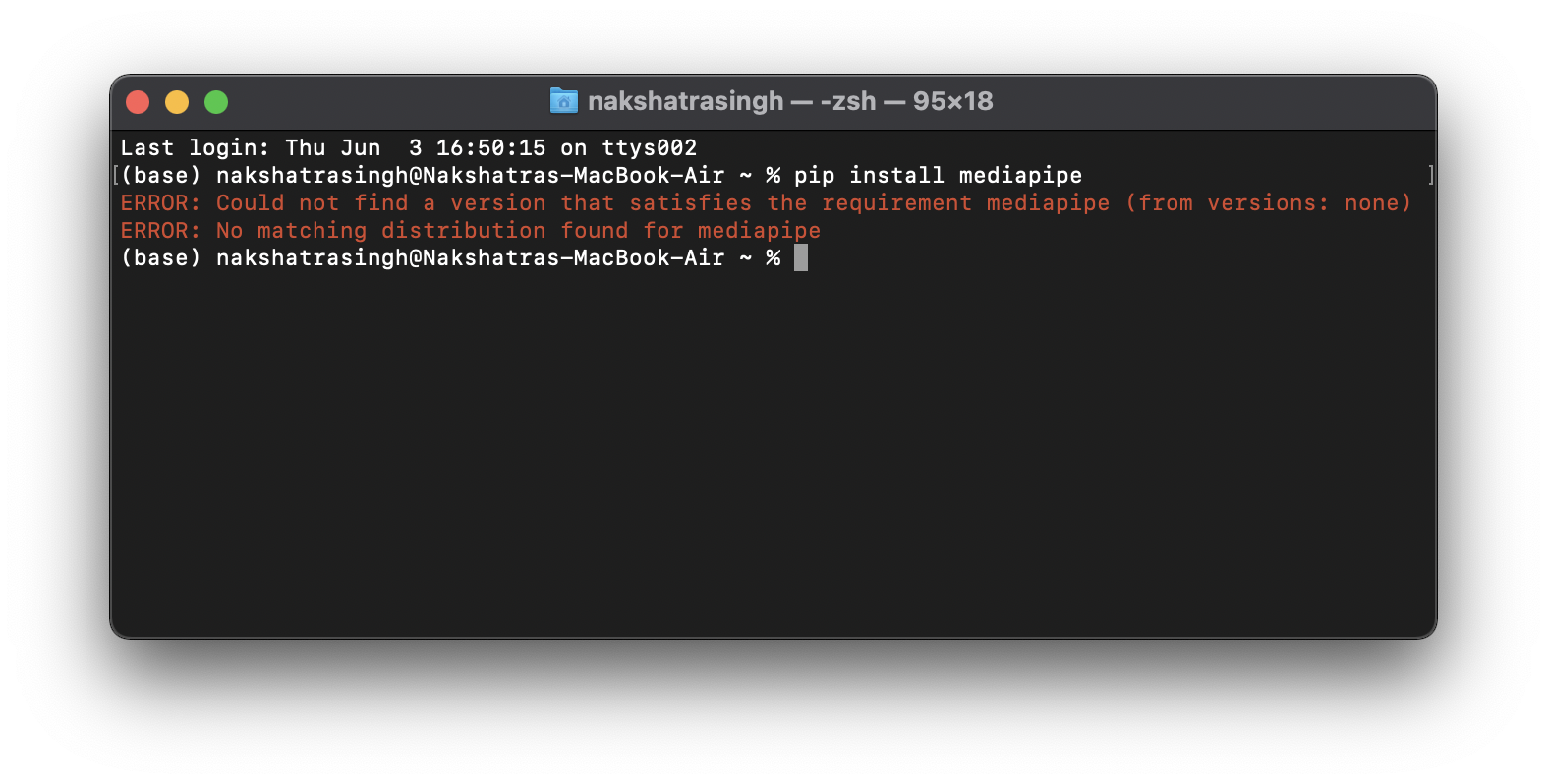 Pip Install Mediapipe Not Working On Apple Silicon Macs Even In