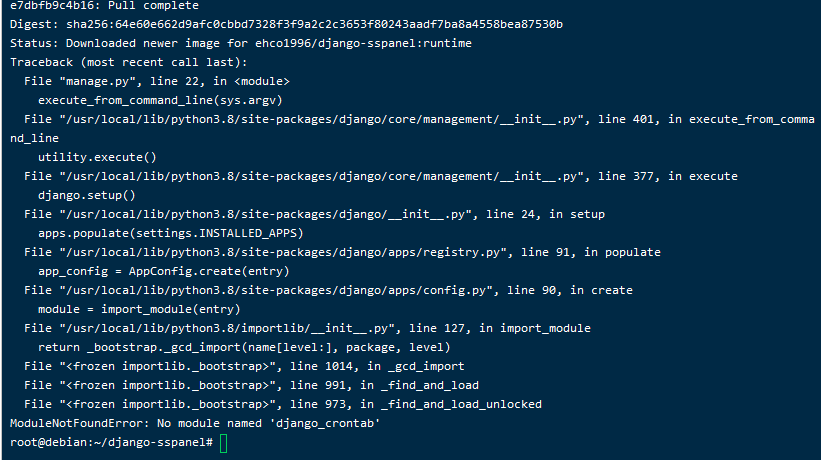 启动失败，错误报告 No Module Named Djangocrontab · Issue 412 · Ehco1996django Sspanel · Github 7309