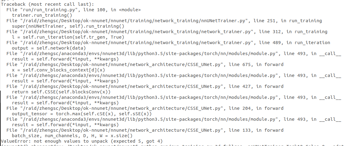 ValueError: not enough values to unpack (expected 5, got 4) · Issue #256 · MIC-DKFZ/nnUNet · GitHub
