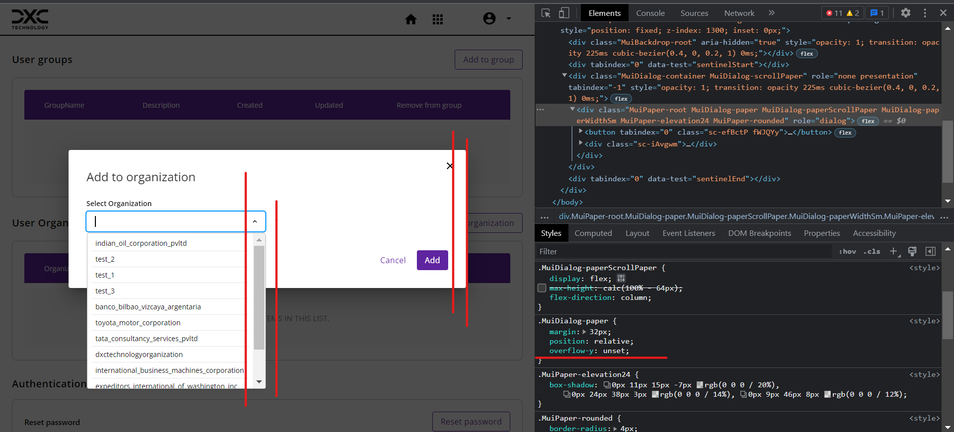 Dialog - Customize - CSS overflow Property ? · Issue #1237 · dxc-technology/halstack-react · GitHub