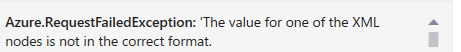 [QUERY] BlobServiceClient.GetUserDelegationKeyAsync throw "The value for one of the XML nodes is ...