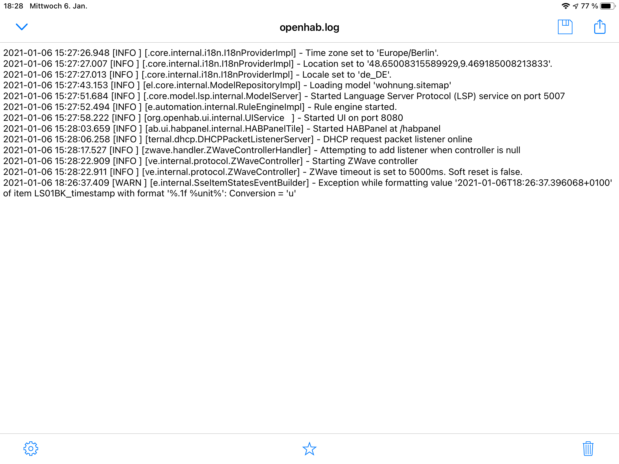 Timestamp item fault on analog channel (temperature) · Issue #1389 · openhab/openhabian · GitHub