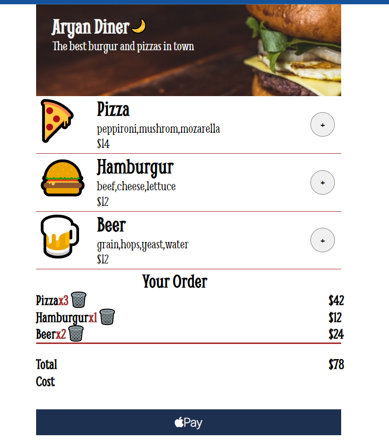GitHub - Arryan-n/Food-Ordering-Page: Food Ordering Website Using Vanilla JS (Night Mode included)