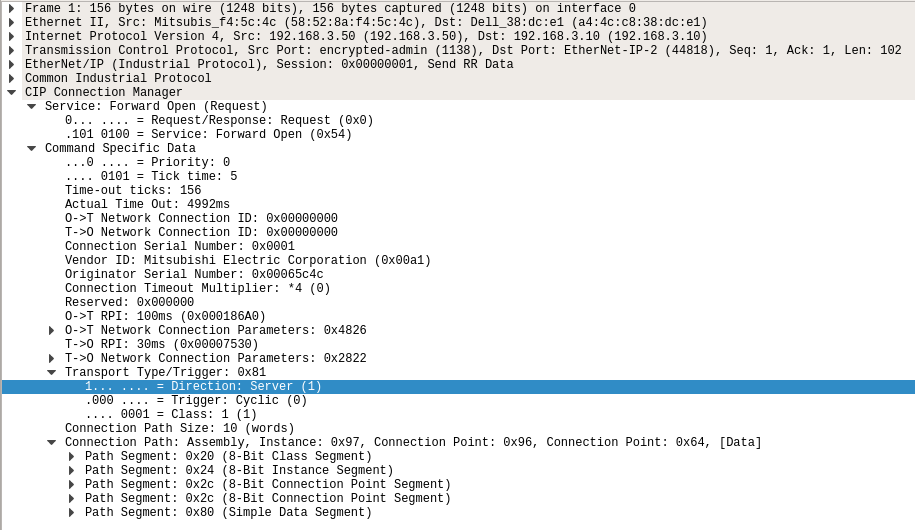 opENer can't answer my Forward_Open request · Issue #272 · EIPStackGroup/OpENer · GitHub