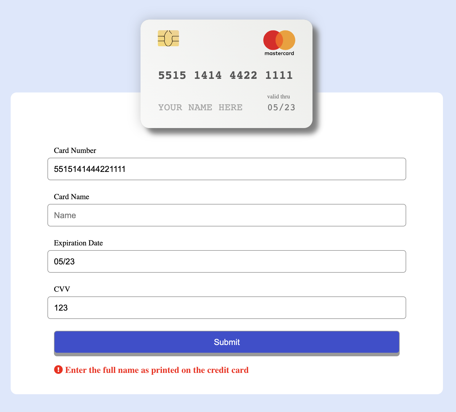GitHub - RoyalOttoc/react-credit-card