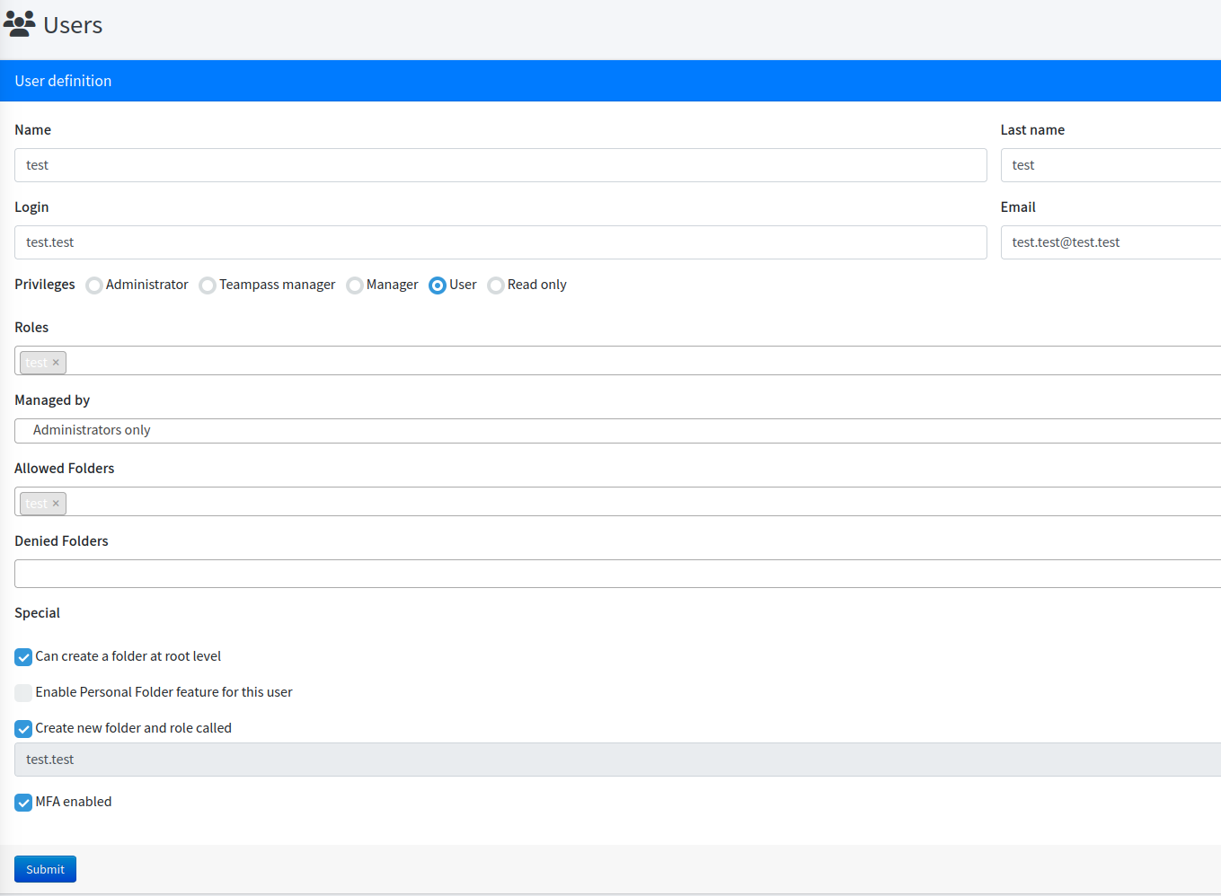 problem with changes for user · Issue #3780 · nilsteampassnet/TeamPass · GitHub