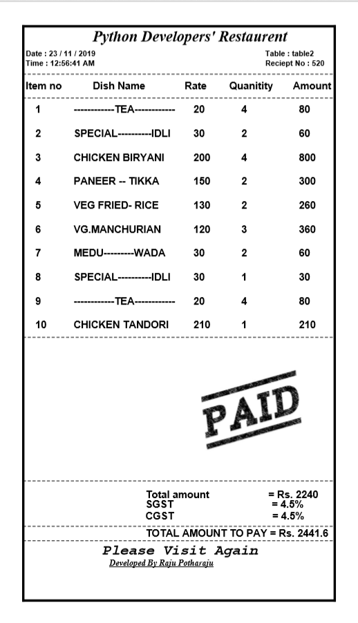 GitHub - rajupotharaju155/restaurent-management-system-python-oracle: This is the restaurent ...