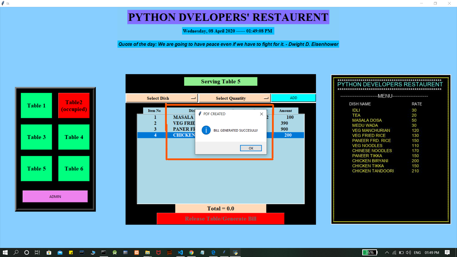 GitHub - rajupotharaju155/restaurent-management-system-python-oracle ...