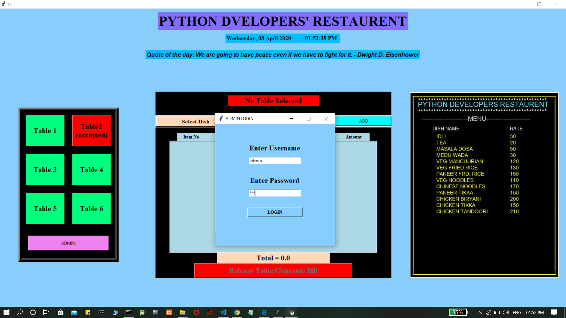 GitHub - rajupotharaju155/restaurent-management-system-python-oracle ...