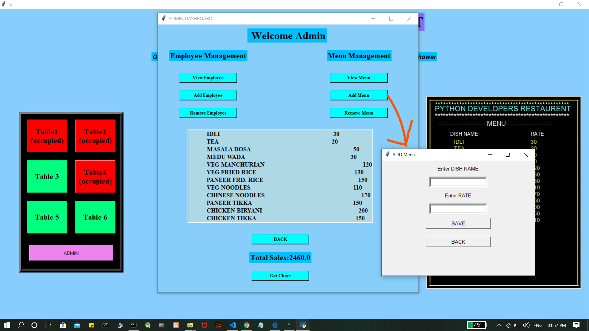 GitHub - rajupotharaju155/restaurent-management-system-python-oracle ...