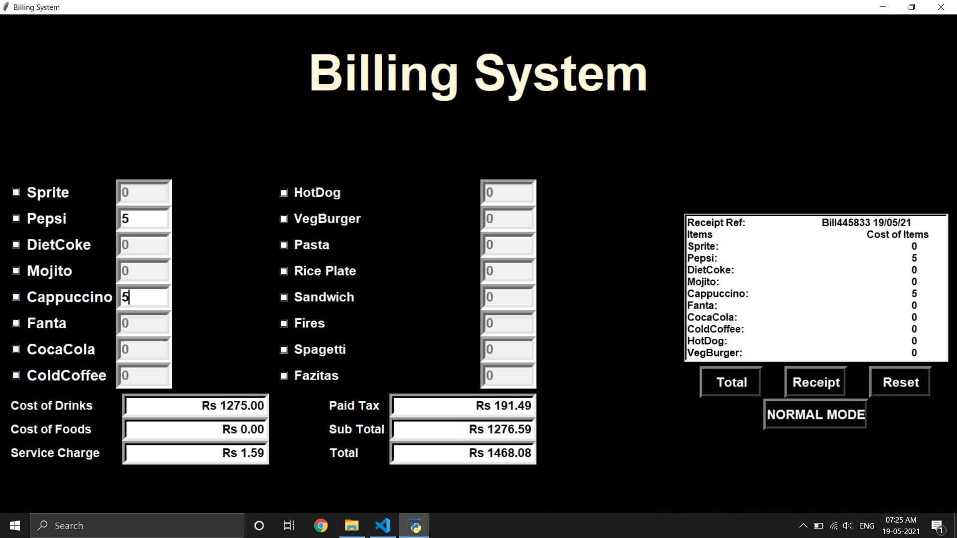 GitHub - shashwatanand501/Food_Billing_Python